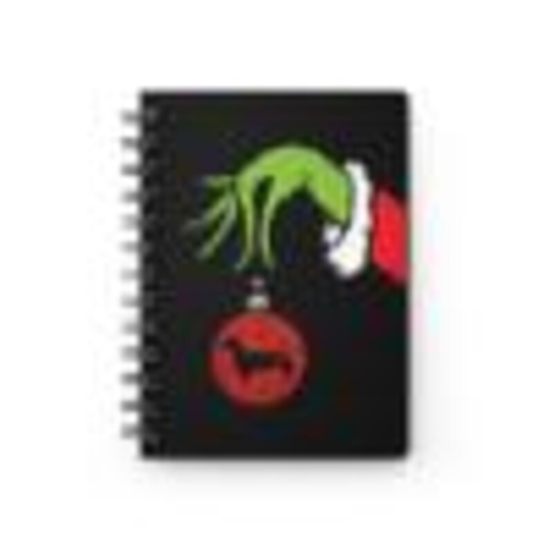 Grinch and Dachshund Spiral Bound Notebook | Green | Mean One | Journal ...