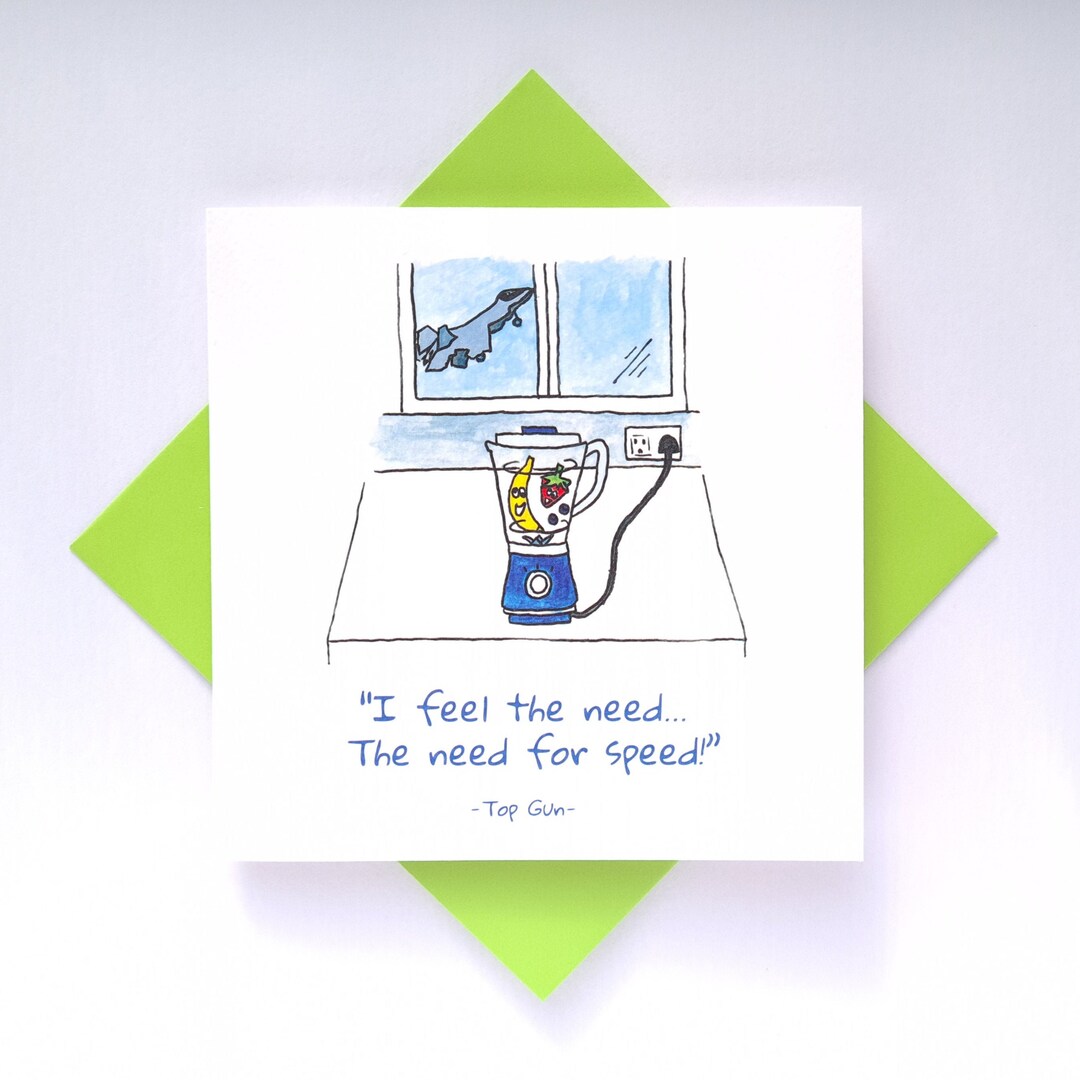15x15cm Top Gun Greetings Card, Designed and Printed in the UK - Etsy