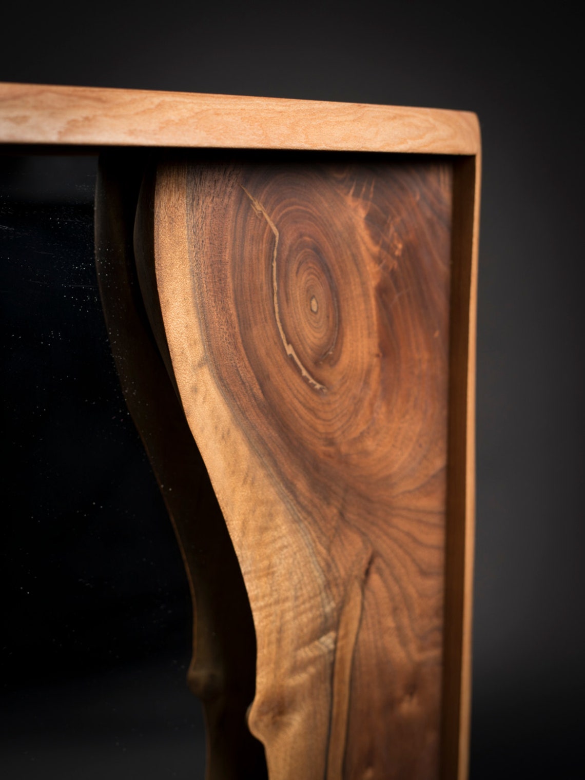 Live Edge Walnut & Cherry Mirror - Etsy
