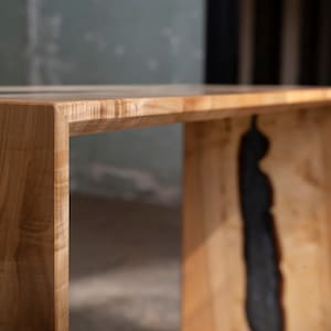 Birdseye Maple River Table With Waterfall Legs - Etsy