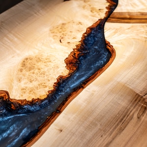 Birdseye Maple River Table With Waterfall Legs - Etsy