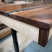 Walnut & Curly Maple River Desk With Motorized Legs - Etsy
