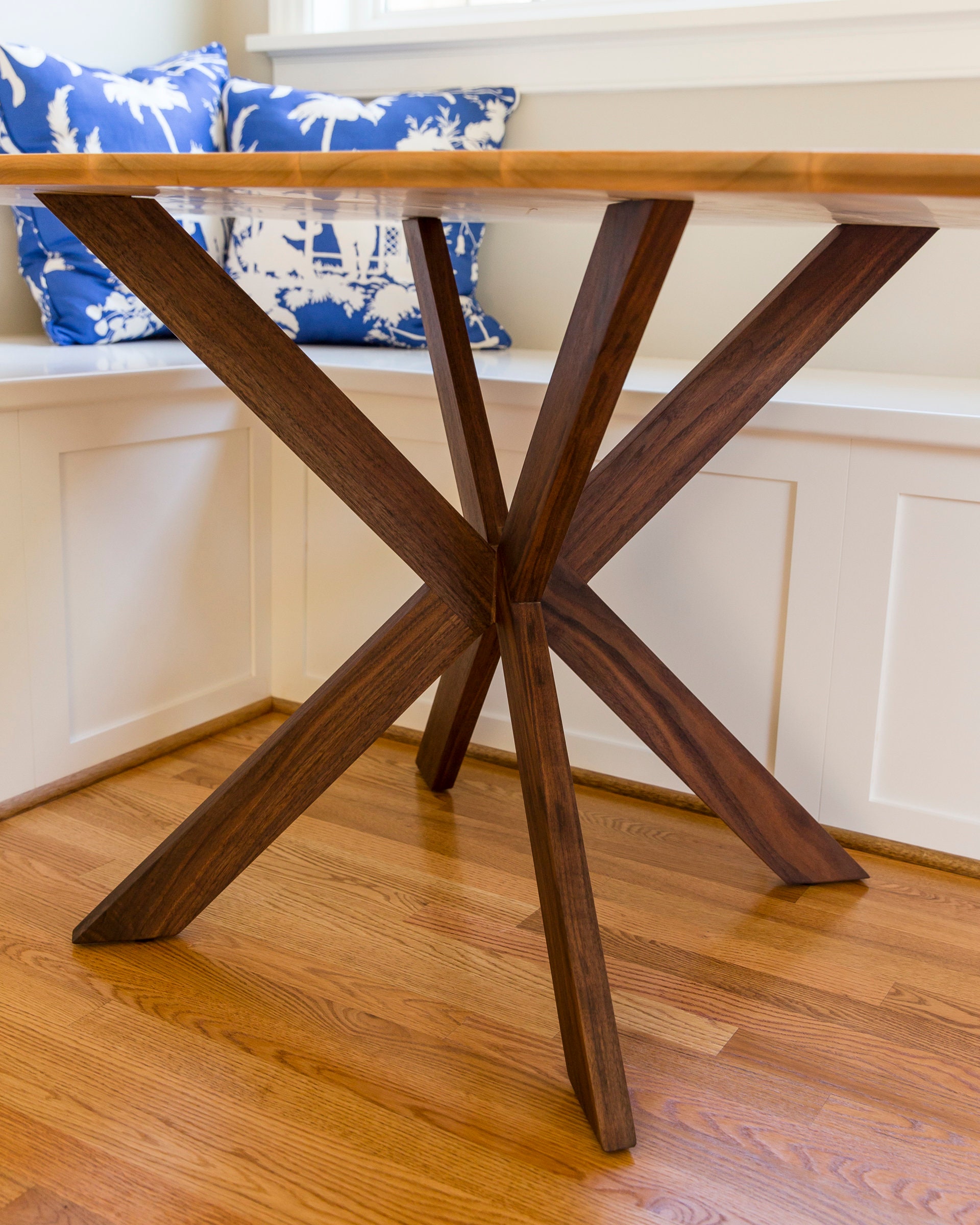 Highly Figured Curly Maple Breakfast Table Walnut Legs - Etsy