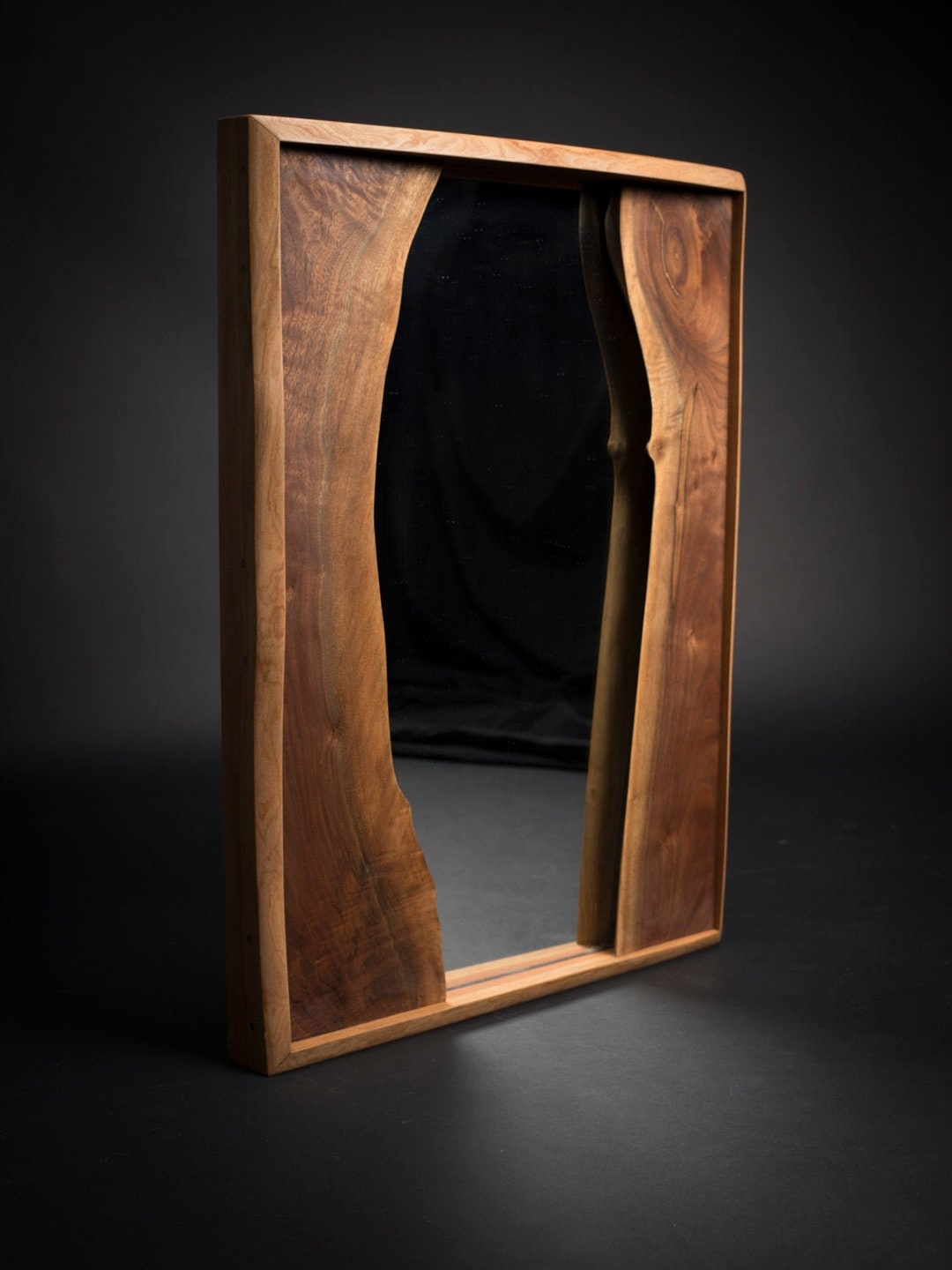 Live Edge Walnut & Cherry Mirror - Etsy
