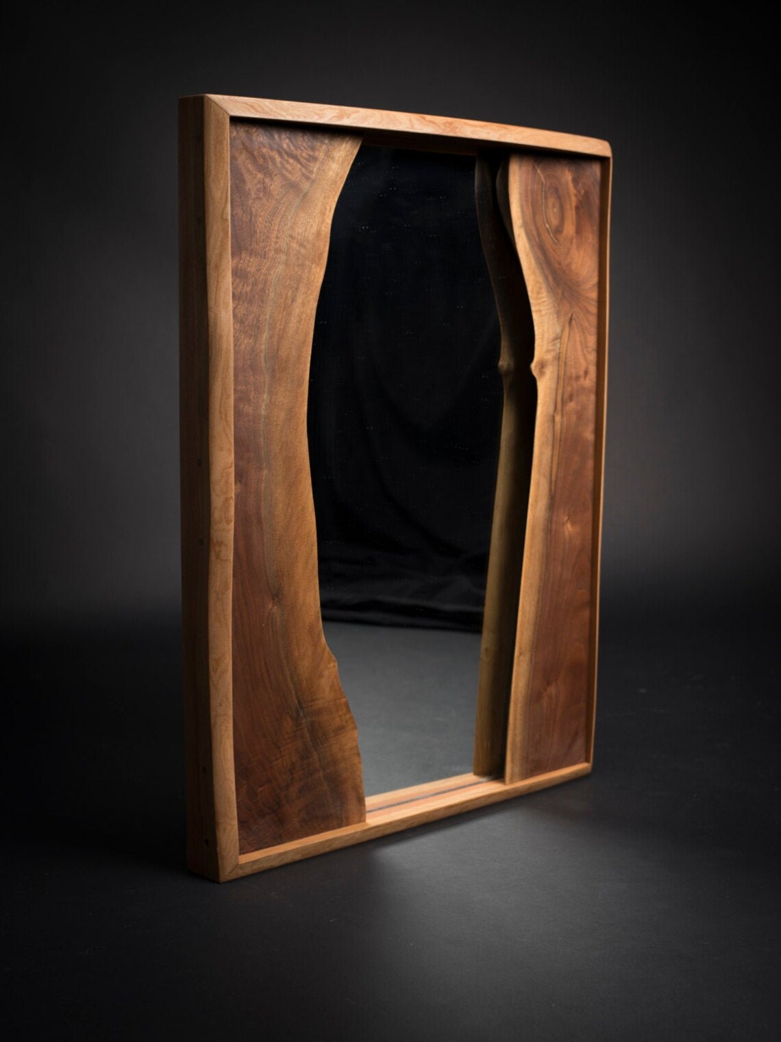 Live Edge Walnut & Cherry Mirror - Etsy