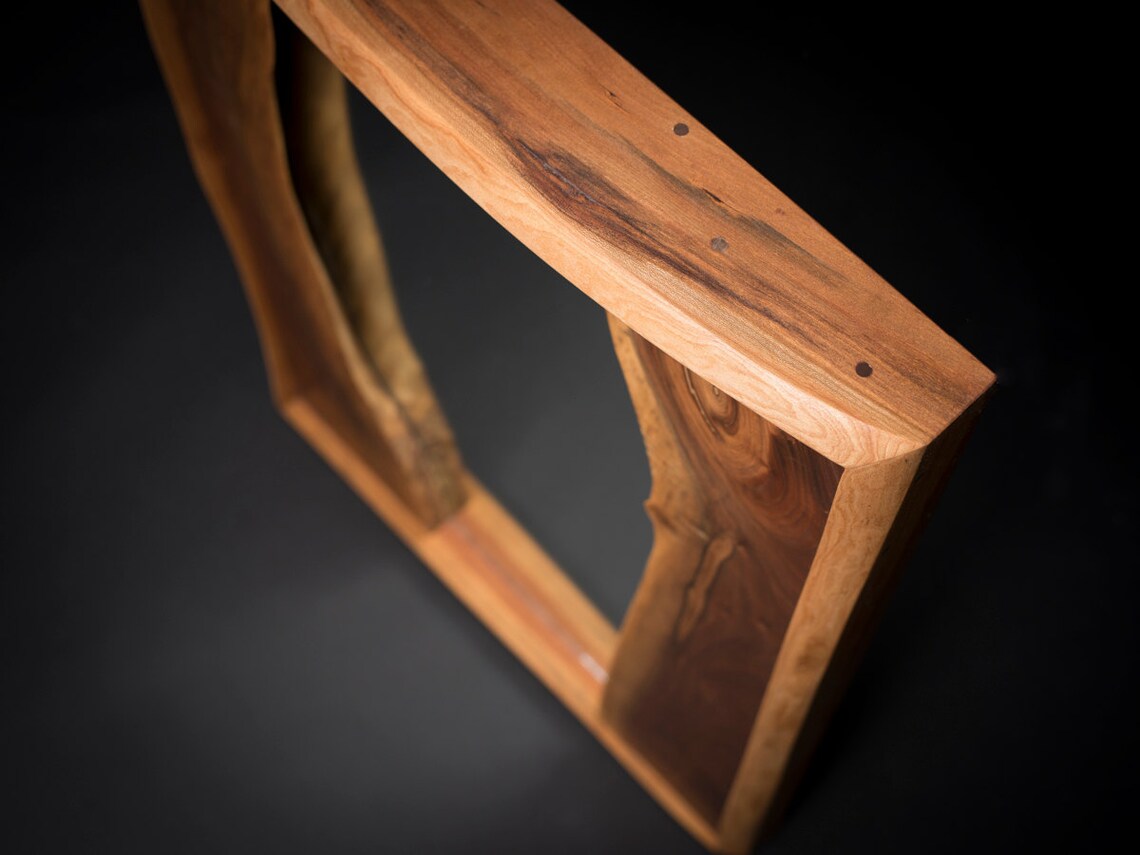 Live Edge Walnut & Cherry Mirror - Etsy