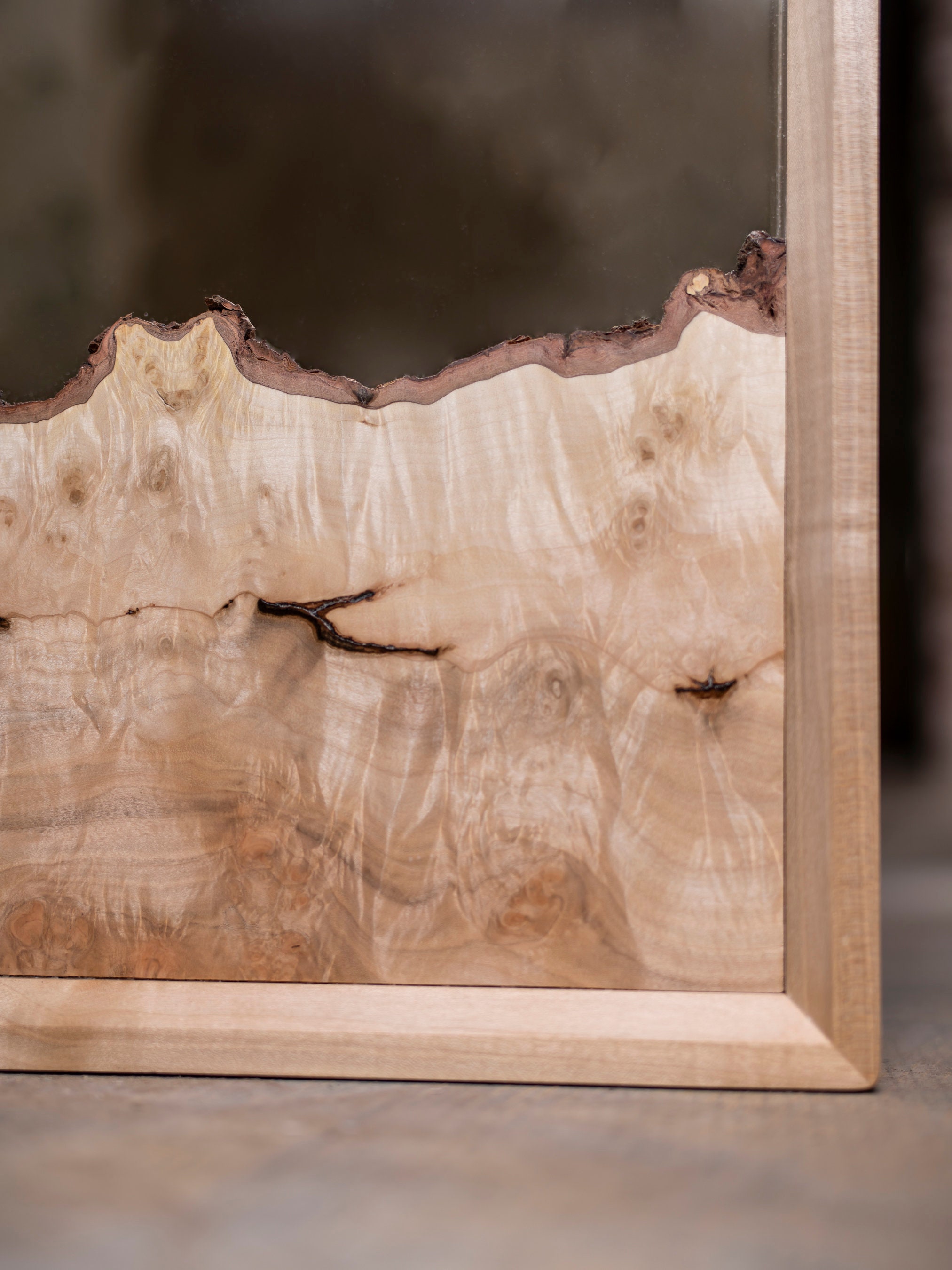 Burl Maple Wall Mirror - Etsy