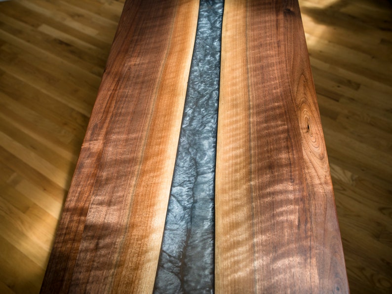 Highly Figured Walnut River Console Table with Book Matched | Etsy