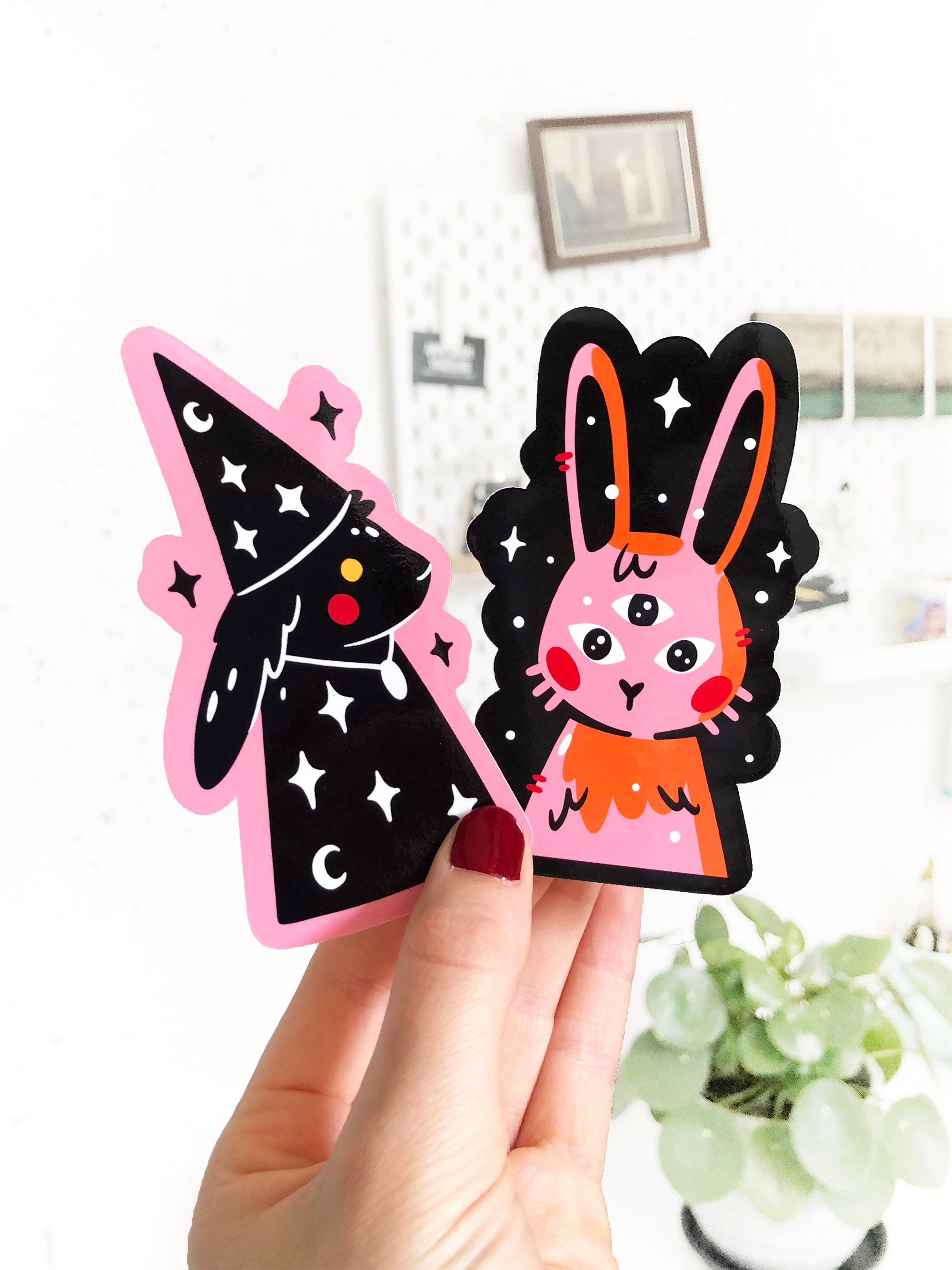 Magical Rabbits Stickerset Cute Animals Rabbit Bunny Art - Etsy