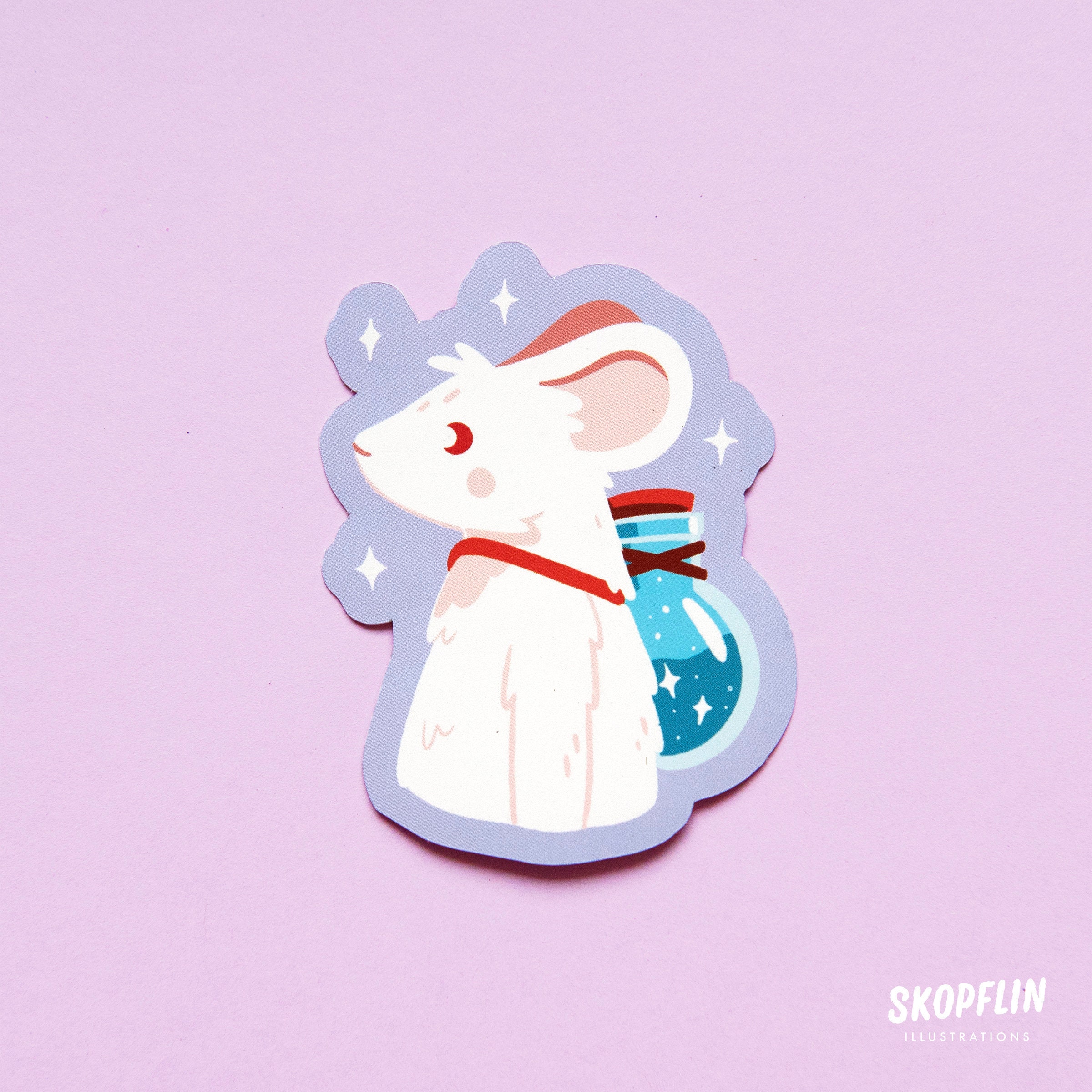 Cute Adventurer Mouse Sticker Die Cut Vinyl Sticker | Etsy