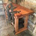 VINTAGE CARPENTER / Blacksmith Workbench - Etsy