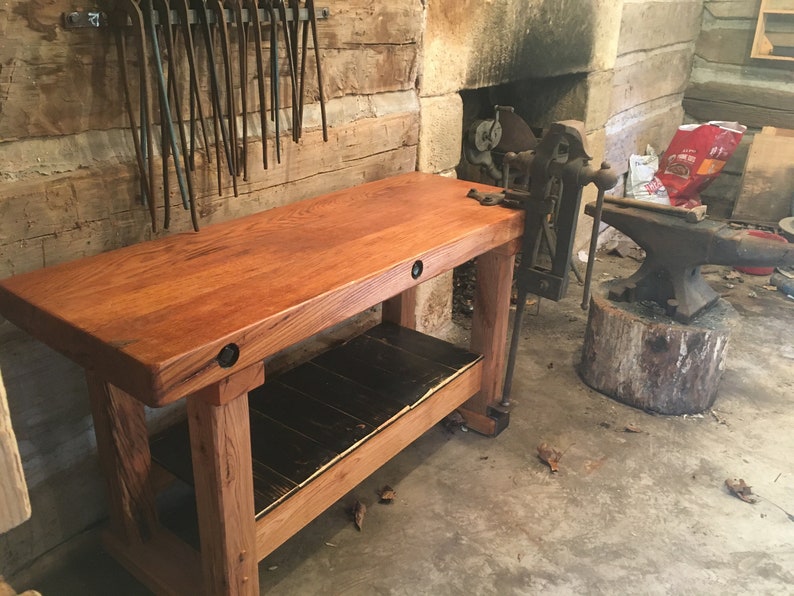 VINTAGE CARPENTER / Blacksmith Workbench - Etsy