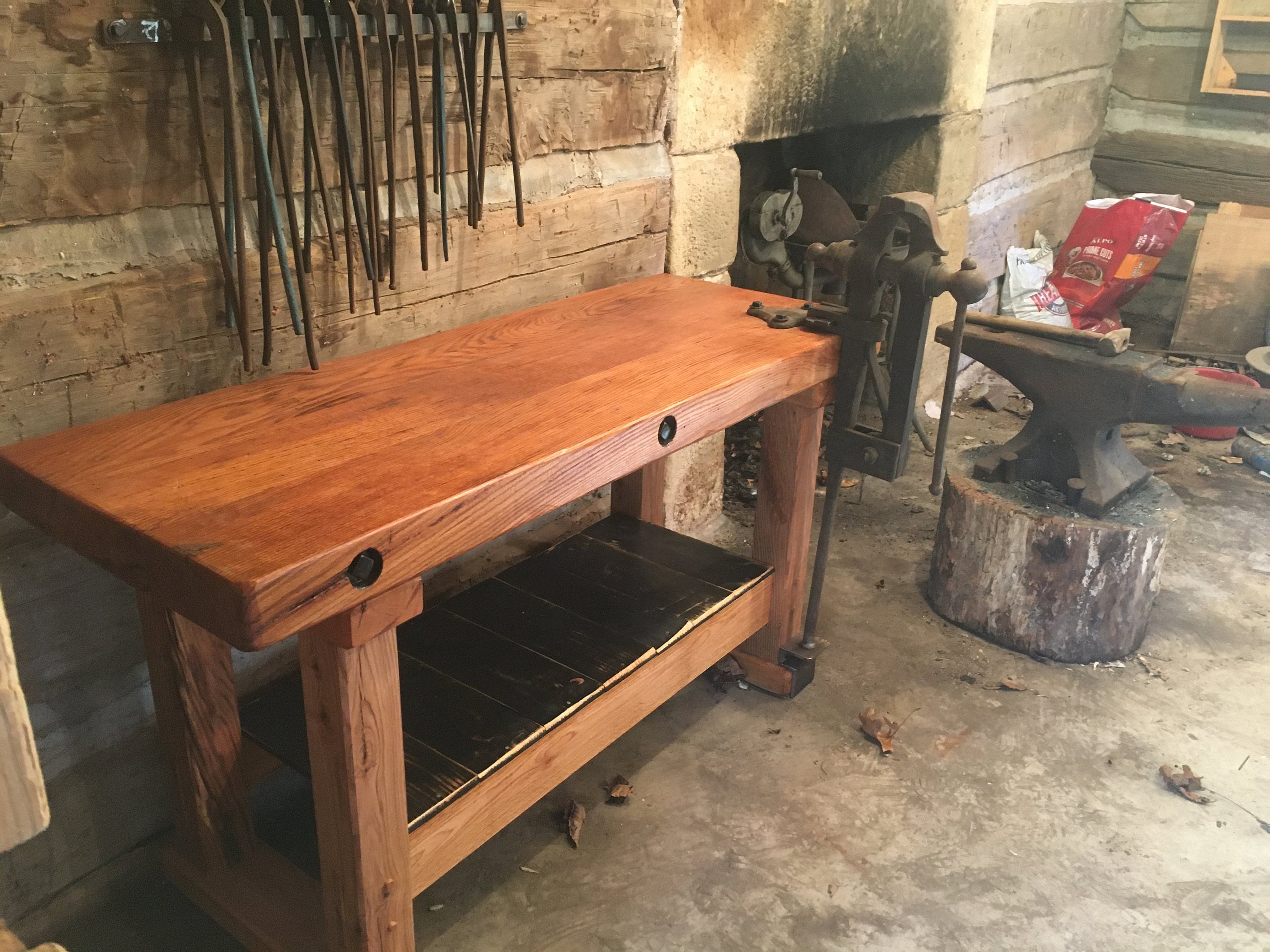 VINTAGE CARPENTER / Blacksmith Workbench - Etsy