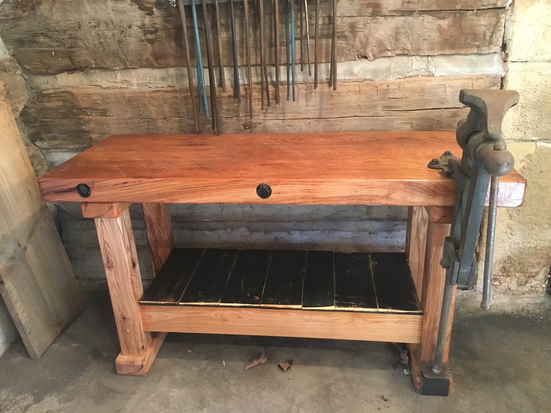 VINTAGE CARPENTER / Blacksmith Workbench - Etsy