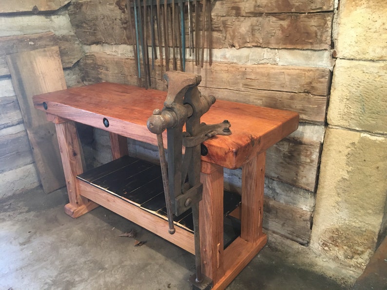 VINTAGE CARPENTER / Blacksmith Workbench - Etsy