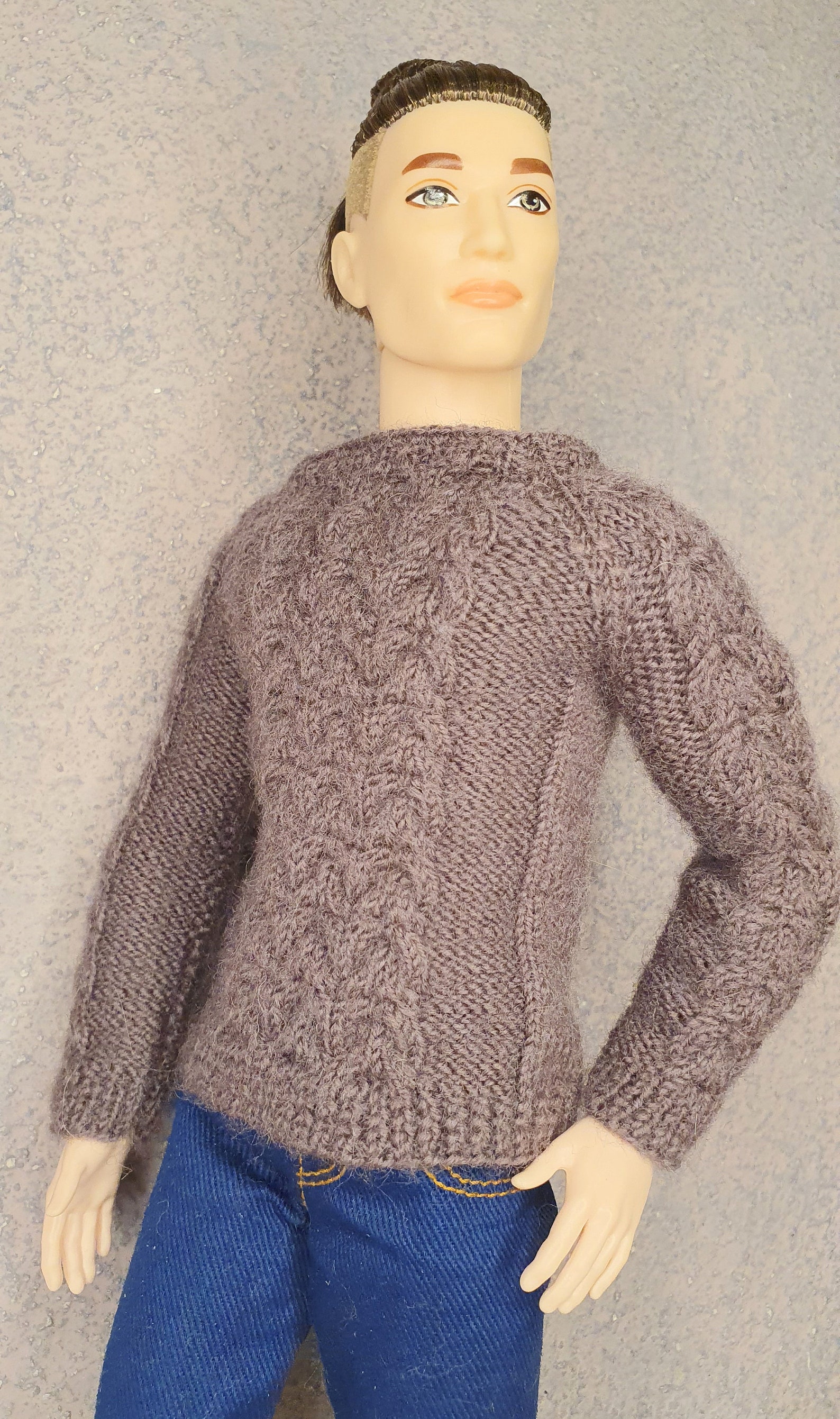 Knitted Ken sweater PDF PATTERN Tutorial doll clothes sweater | Etsy