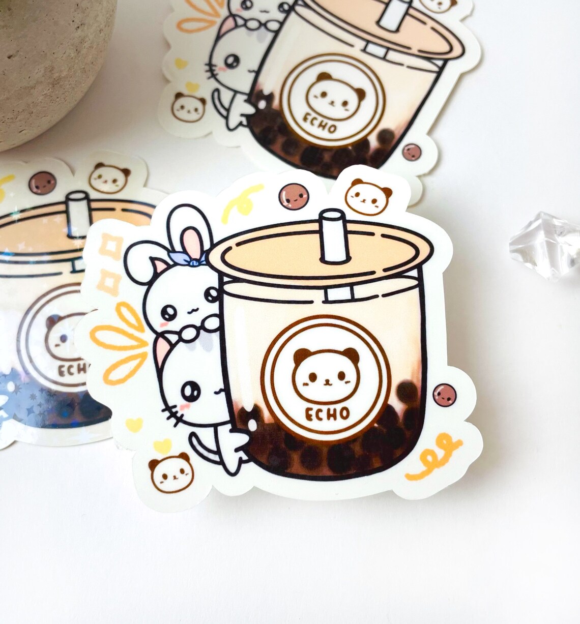 Bubble Tea/ Boba Tea / Asian Drinks / Sugar Bun the Bunny / - Etsy