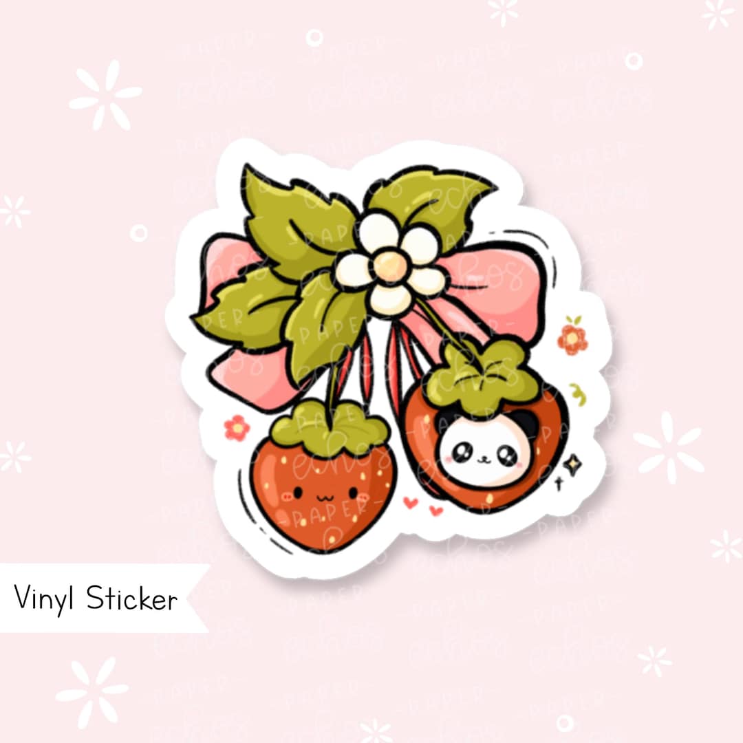 Strawberries / Kawaii Strawberry / Softy the Panda / Character Cute ...