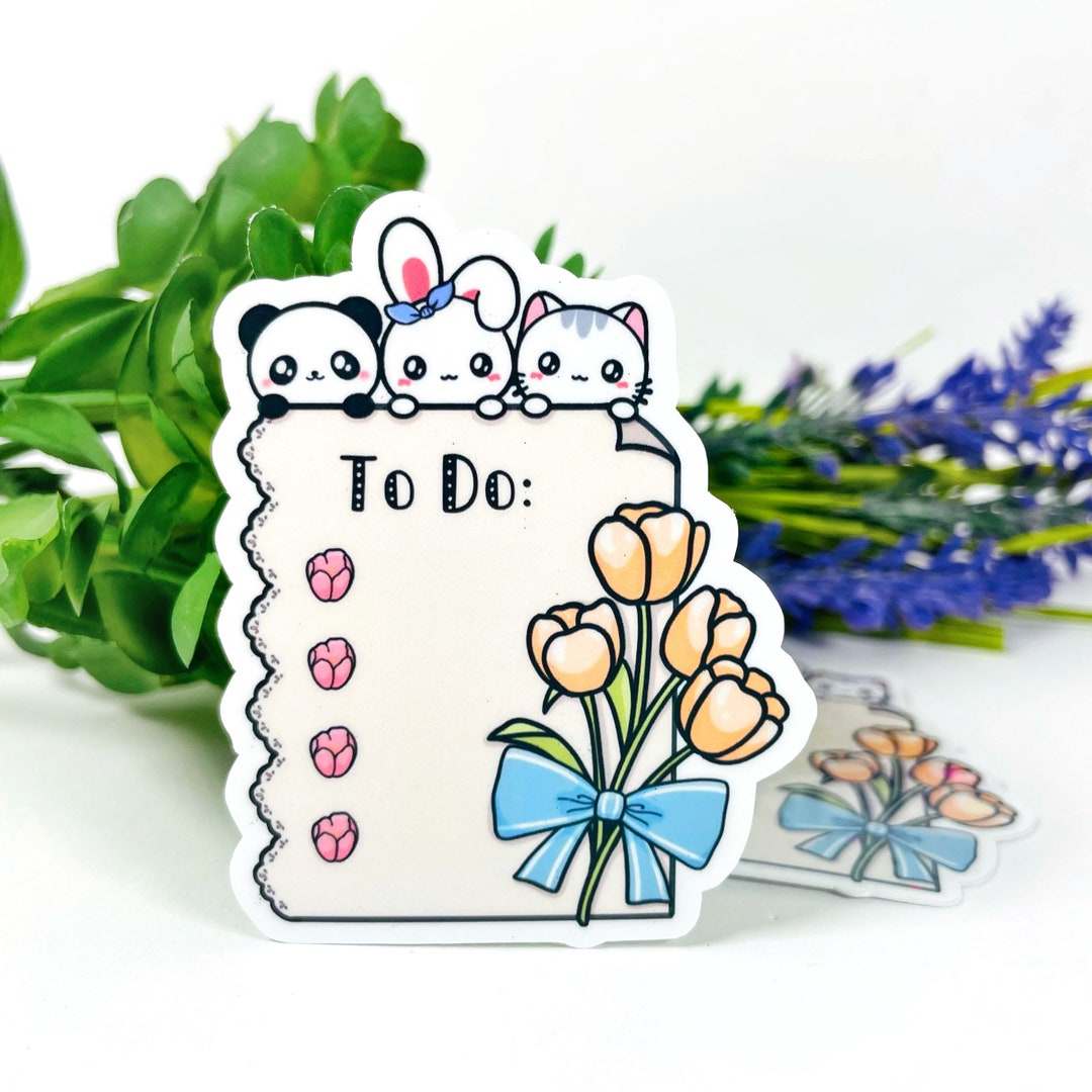 Tulips Flower / Flower to Do List / Bullet Journal Sticker / Character ...