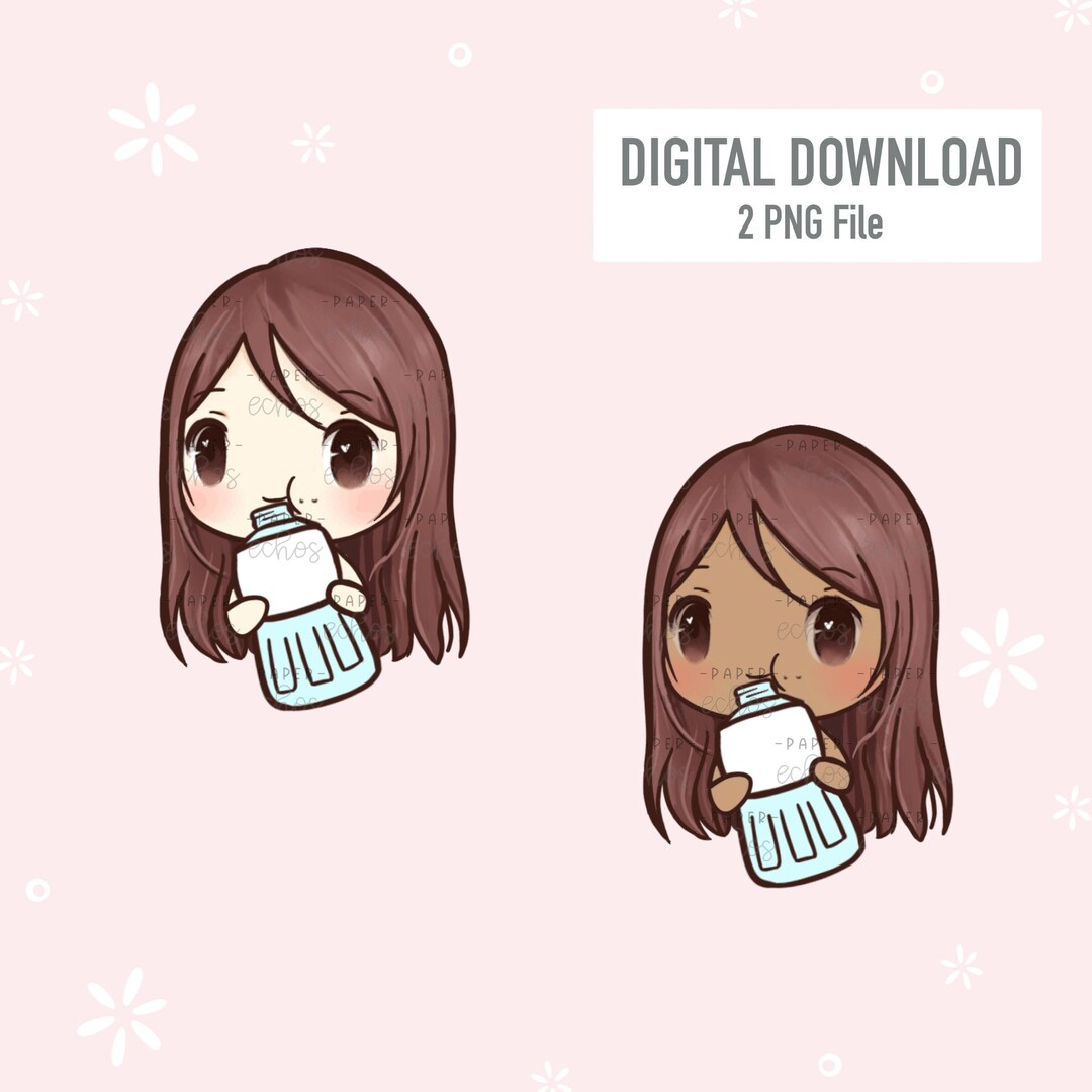 Digital Download Hydrated Sunny the Girl Clipart / Drink Water Clipart ...
