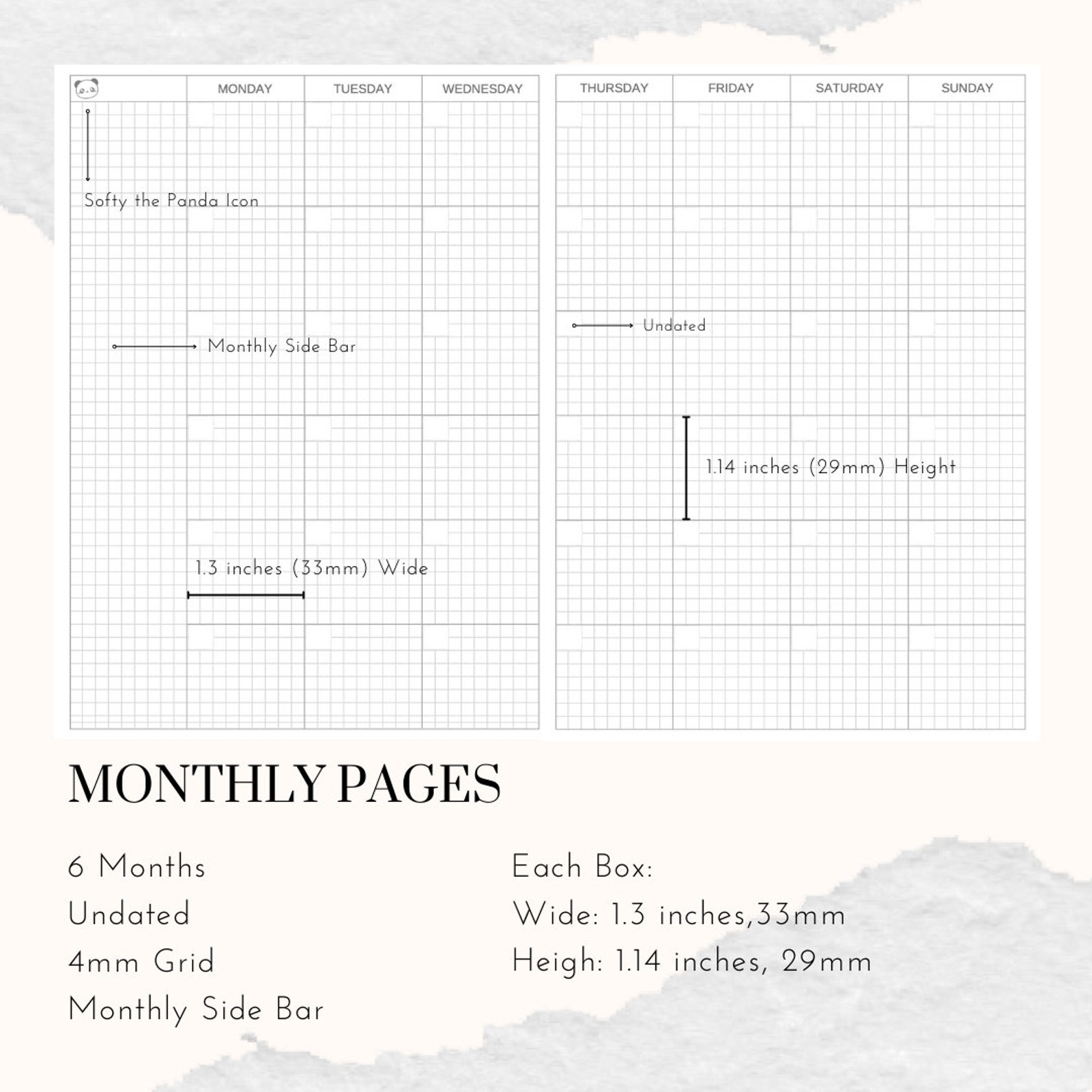Tomoe River Paper Echo A5 Planner - Half Year / 6 Months Planner ...