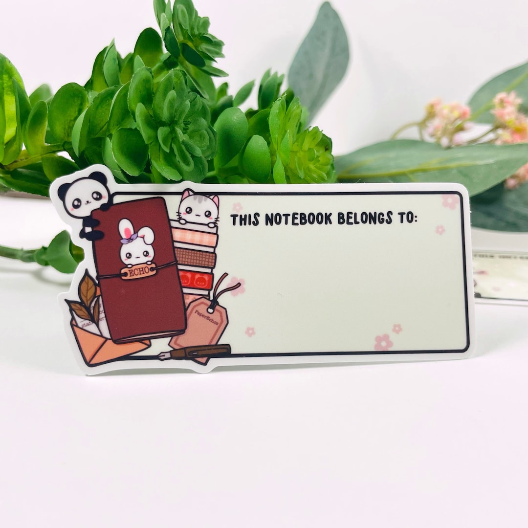 This Notebook Belongs to / Echo Notebook / Journaling Die Cut ...