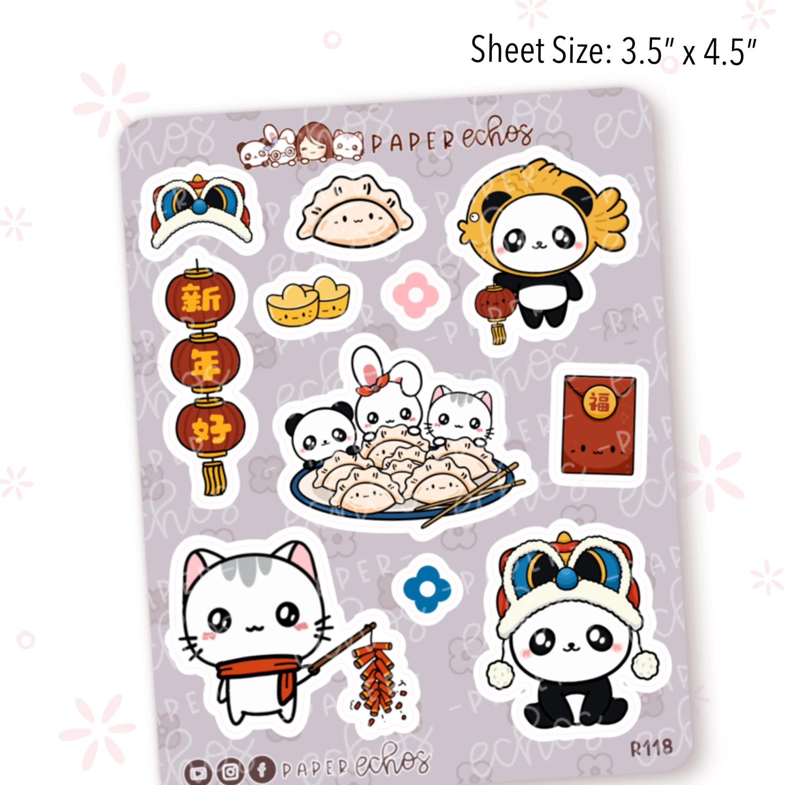 Lunar New Year / Chinese New Year / Character Deco Planner Stickers ...