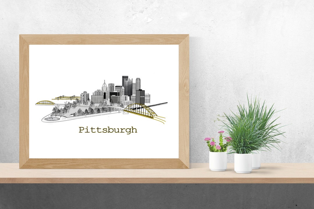 Pittsburgh Skyline | Pittsburgh Artwork | Pittsburgh Print | Art Print ...