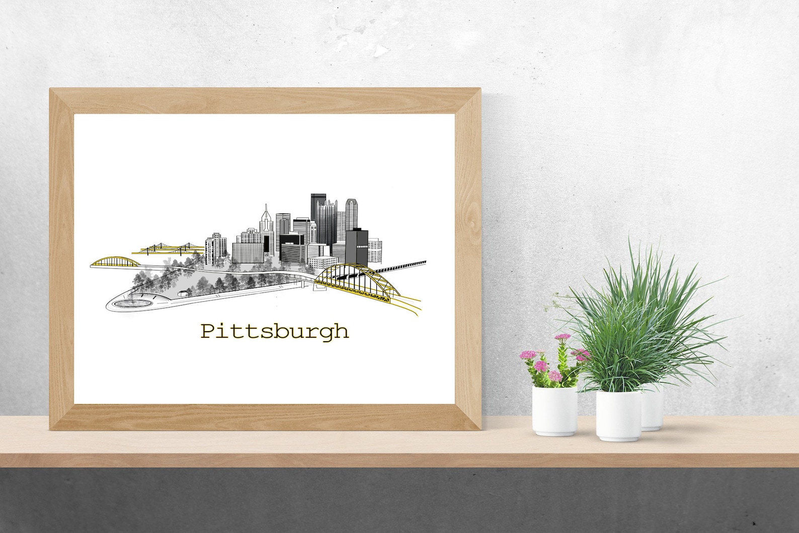 Pittsburgh Skyline Pittsburgh Artwork Pittsburgh Print - Etsy