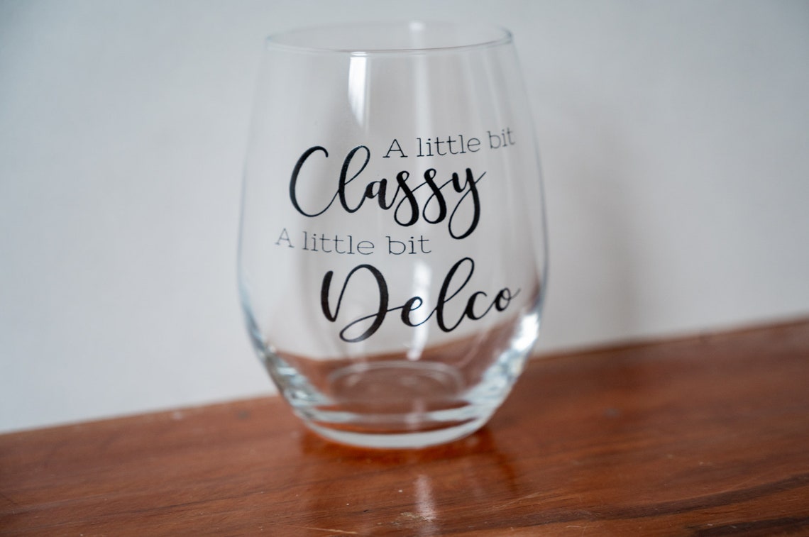 Delco Wine Glass Philadelphia Wine Glass Wine Gift Wine | Etsy