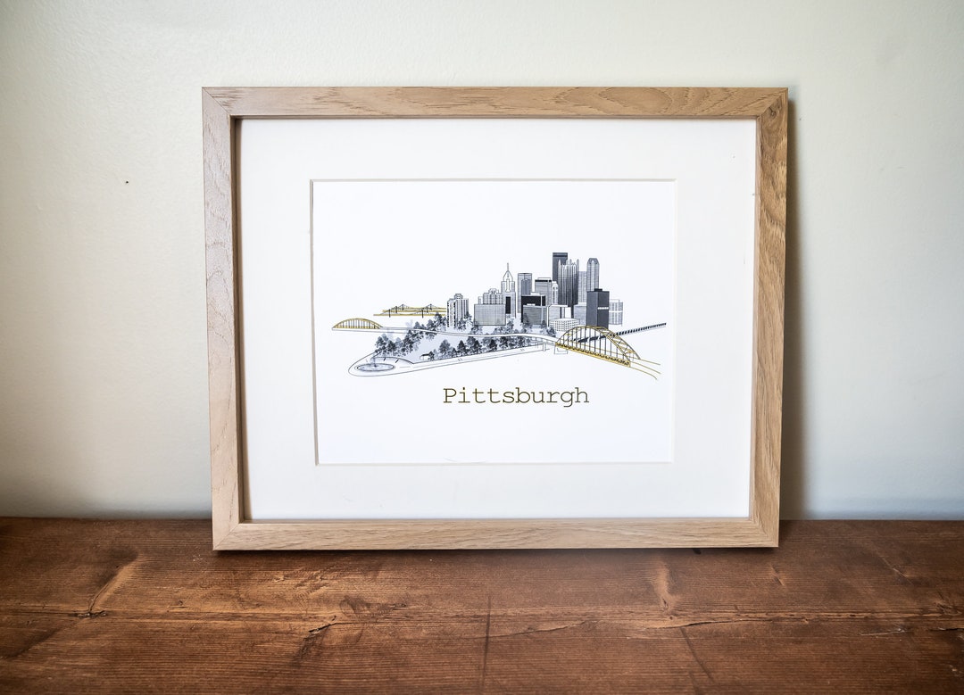 Pittsburgh Skyline | Pittsburgh Artwork | Pittsburgh Print | Art Print ...