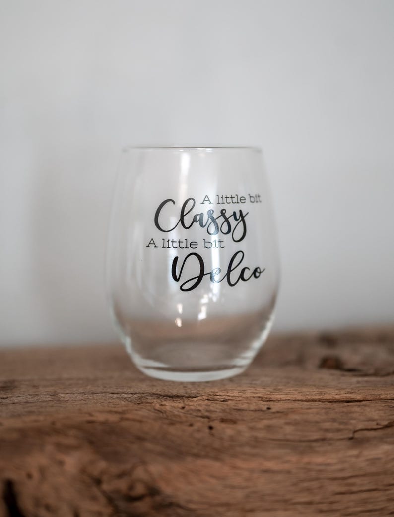 Delco Wine Glass | Classy Philadelphia Gift - Etsy