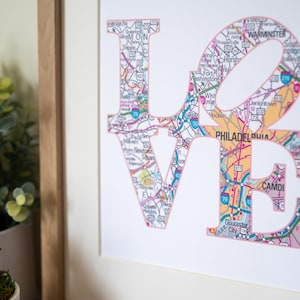 Love Print | Philadelphia Map Print | Philadelphia Artwork ...