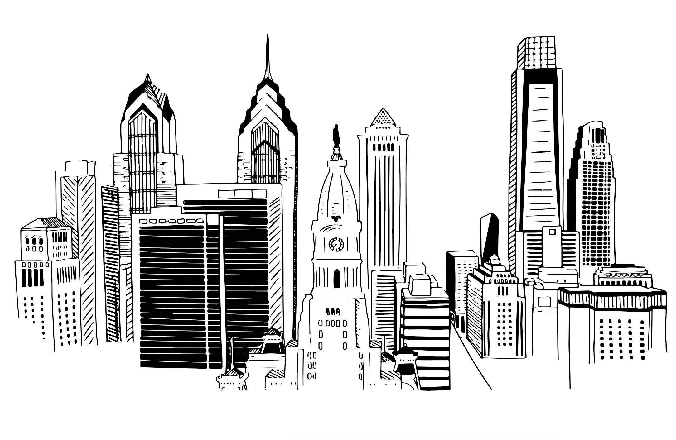Philly Skyline SVG Commercial Use License - Etsy