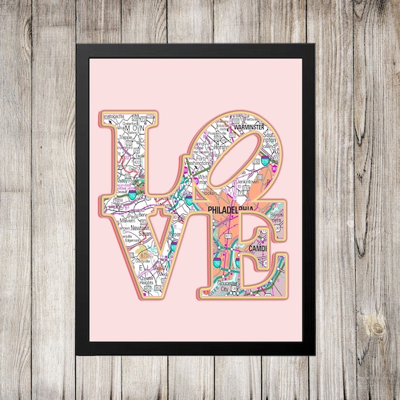 Retro Love Print Digital Download Love Print | Etsy