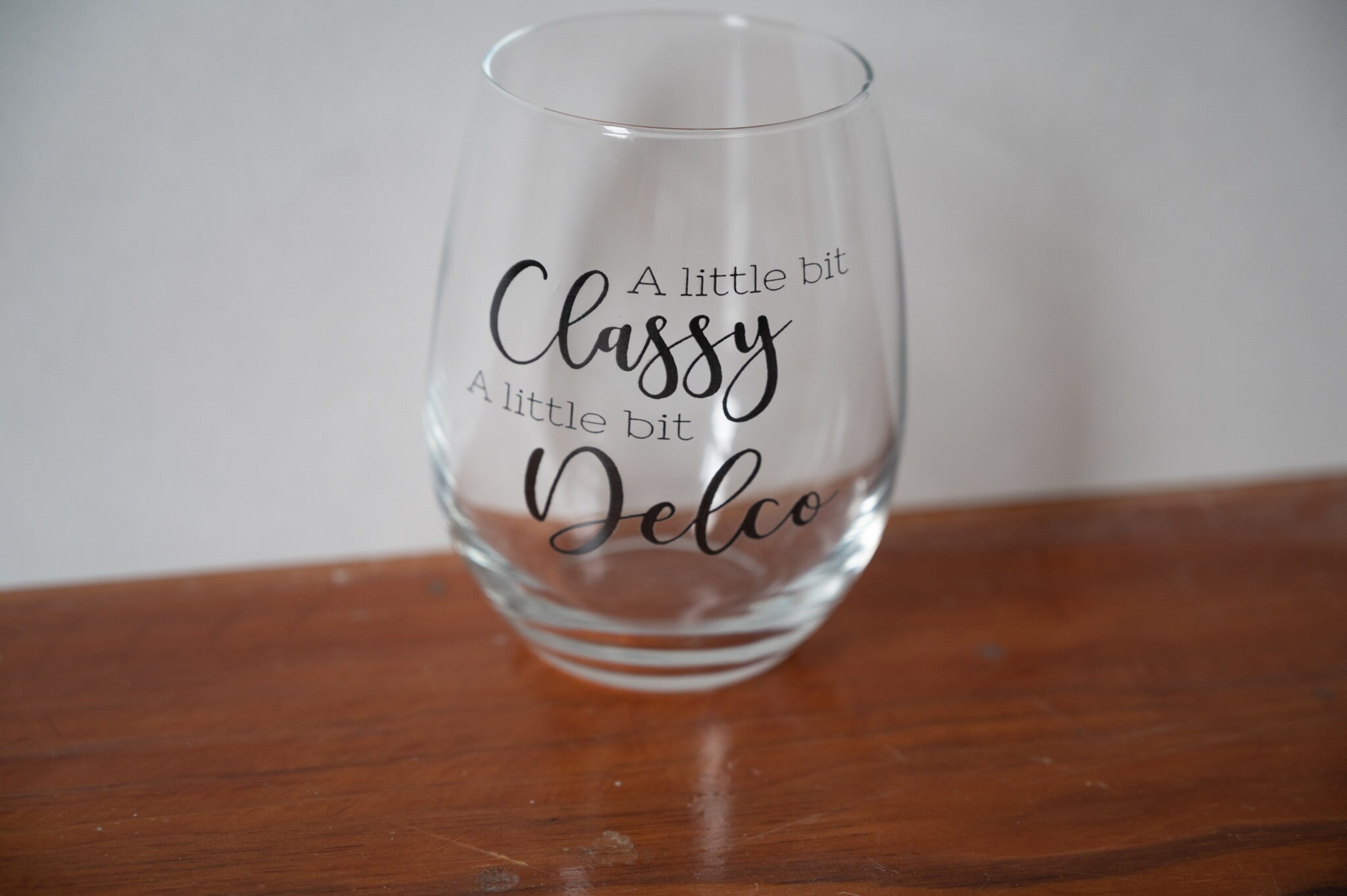 Delco Wine Glass Philadelphia Wine Glass Wine Gift Wine - Etsy