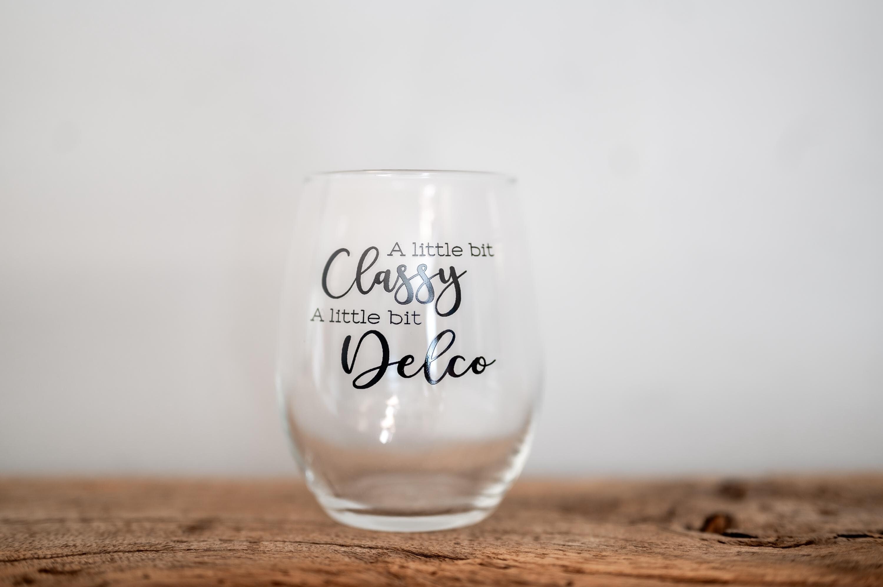 Delco Wine Glass | Classy Philadelphia Gift - Etsy