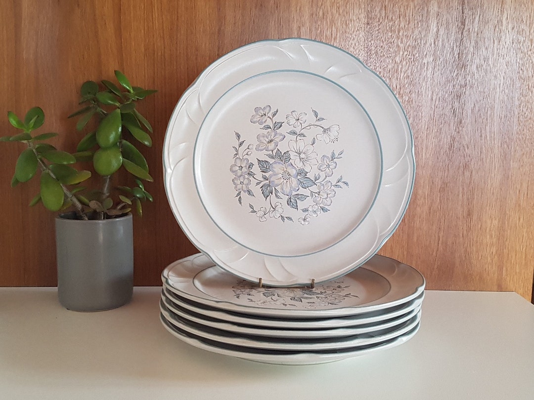 Vintage Set of 6 Country Ware Ashberry Floral Dinner Plates / - Etsy