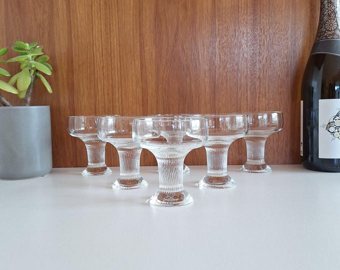 Vintage Crown Corning Champagne Coupes - Set of 6 Oslo Glasses - Etsy