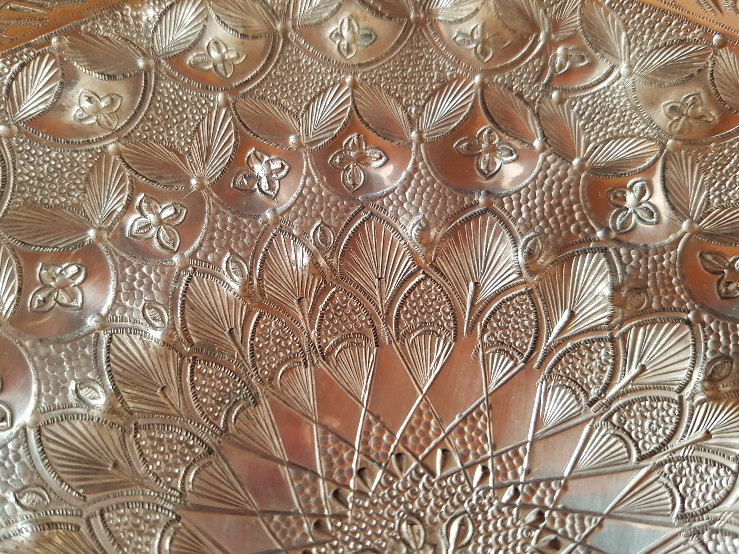 Vintage Etched Metal Wall Plate / Etched Moroccan Plate / - Etsy