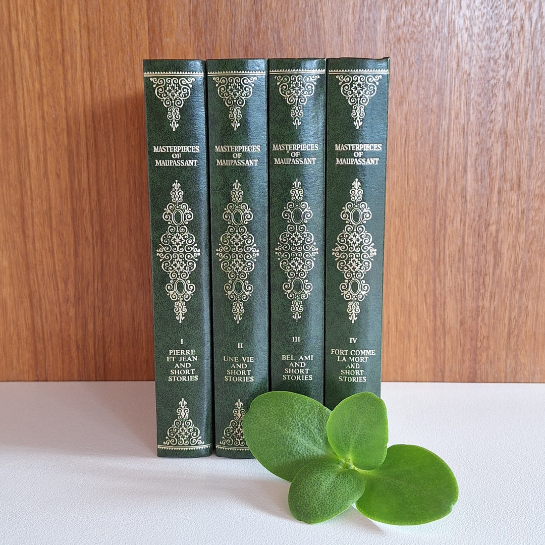 Vintage Set of 4 Dark Green Decorative Books / Green Masterpieces of ...
