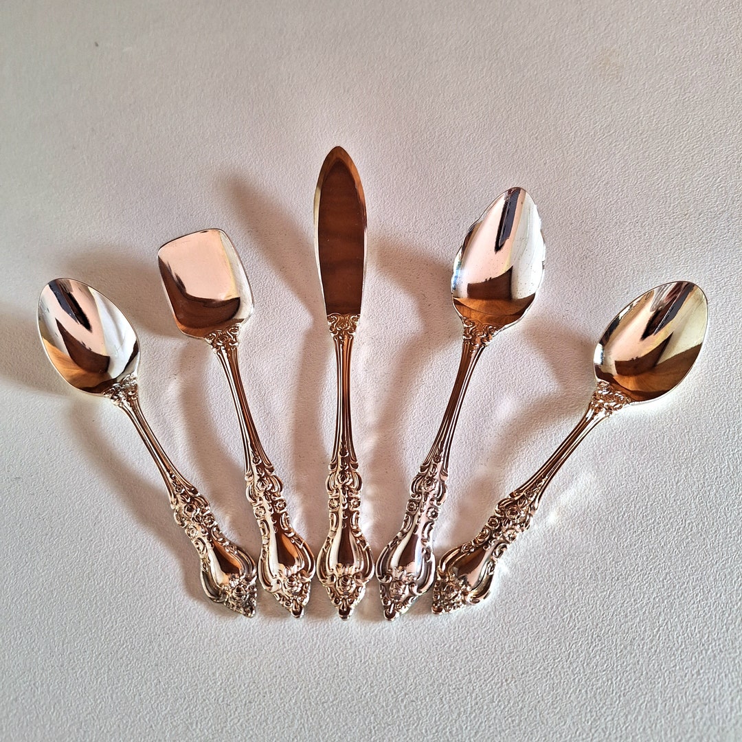 Vintage Set of 5 Silver Plated Serving Utensils / Tea Time Utensils ...