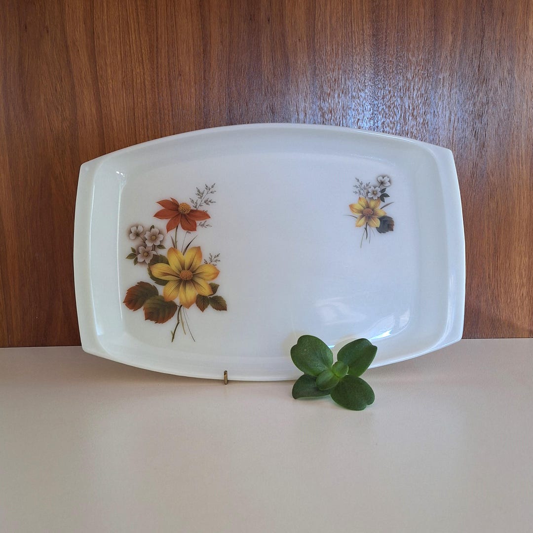 Vintage 70s as New Large JAJ Pyrex Oval Plate Platter / Pyrex Autumn ...