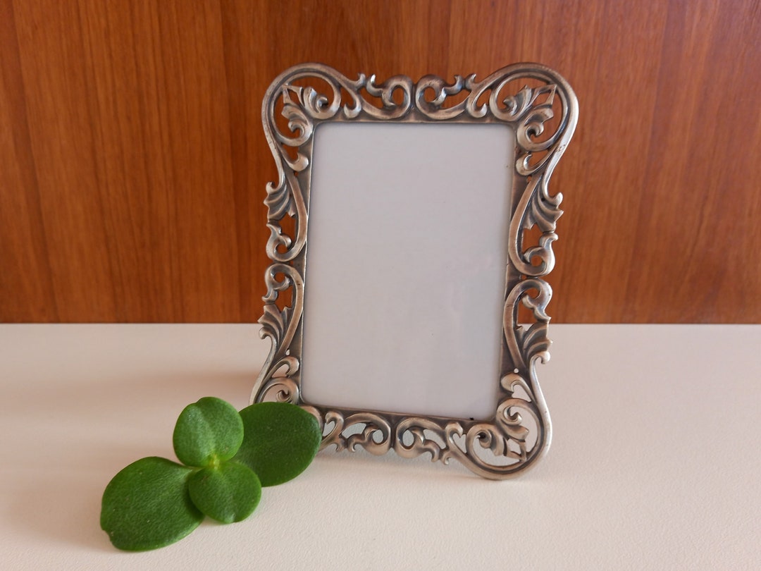 Vintage Metal Baroque Style Photo Frame / Rustic Metal Photo Frame ...