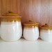 Vintage Set of 3 Ceramic Pottery Kitchen Canisters / Ceramic Kitchen ...