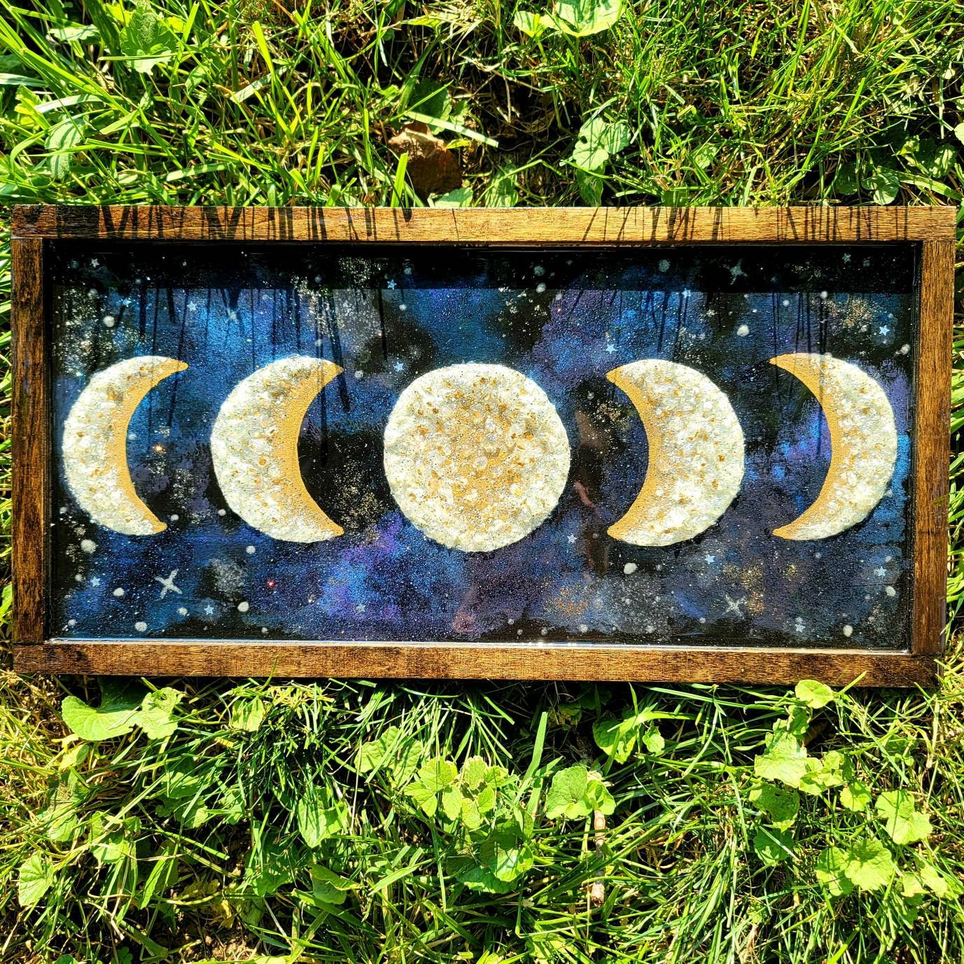 Panels & Wall Hangings Art & Collectibles Wall Decor Resin Moon Hanging ...