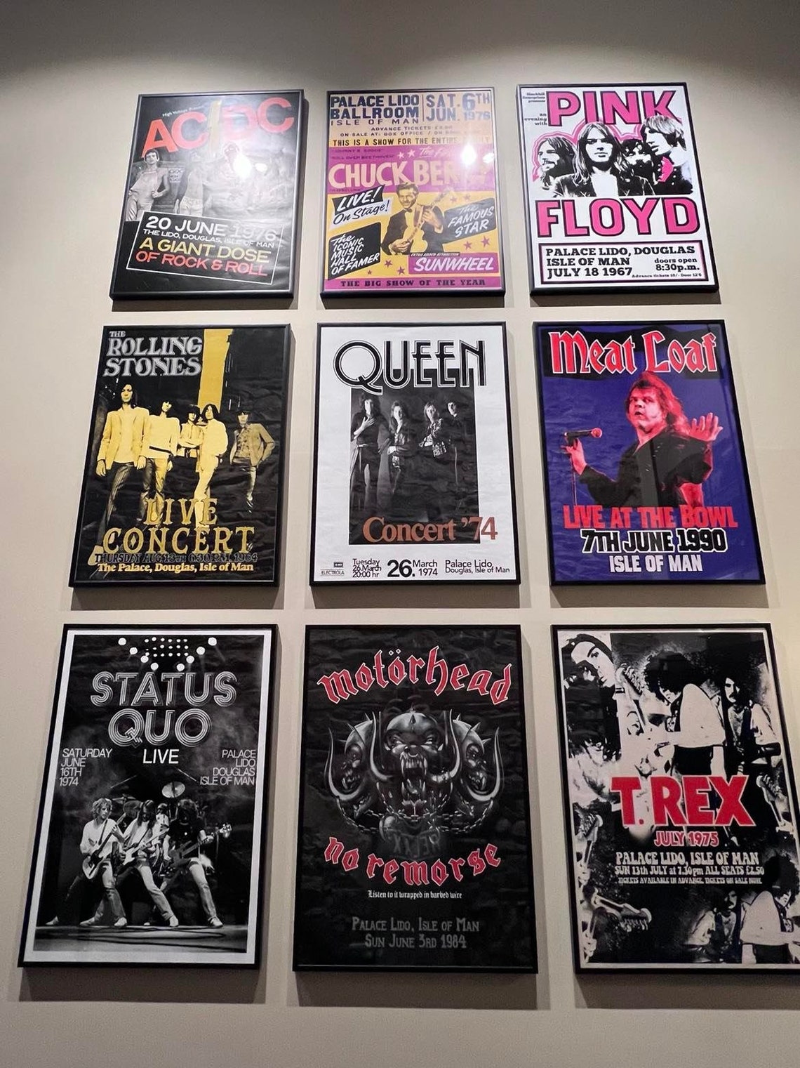 FRAMED Status Quo Manx Gig Band Poster / Music Concert / Isle of Man ...