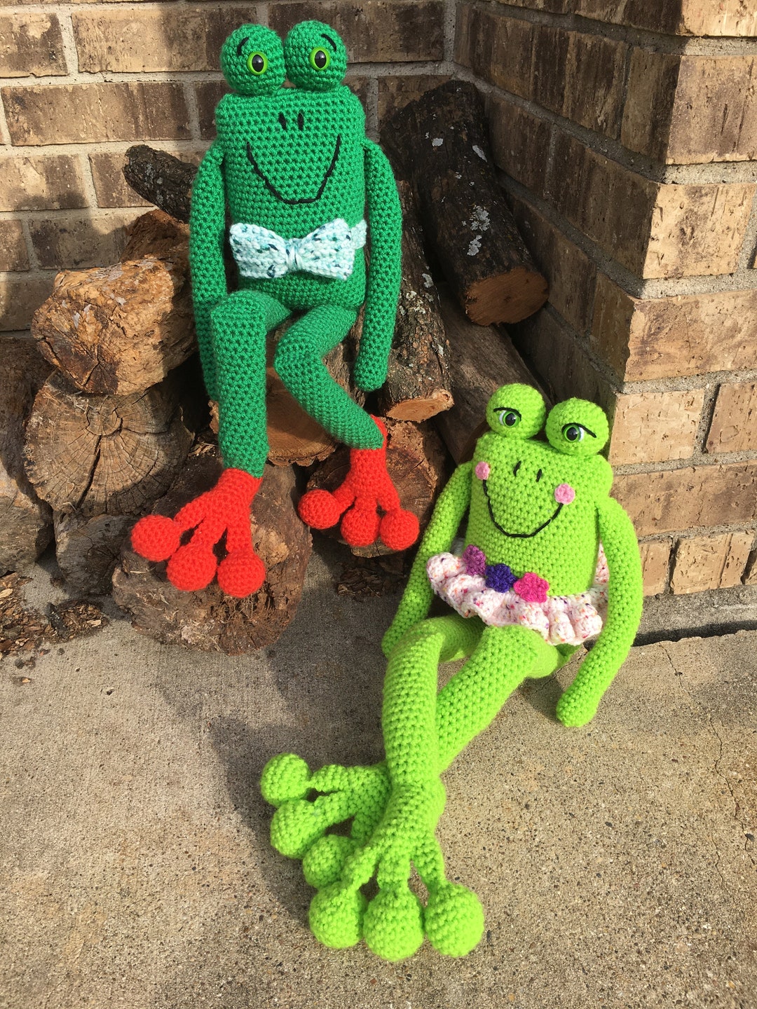 PATTERN: Crochet Frog Pair - Crochet Frog - Crocheted Frog - Amigurumi ...