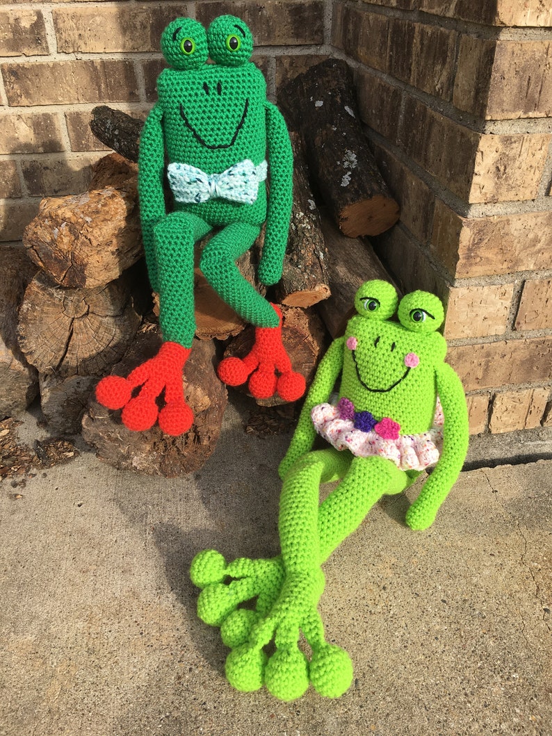 PATTERN: Crochet Frog Pair - Crochet Frog - Crocheted Frog - Amigurumi ...