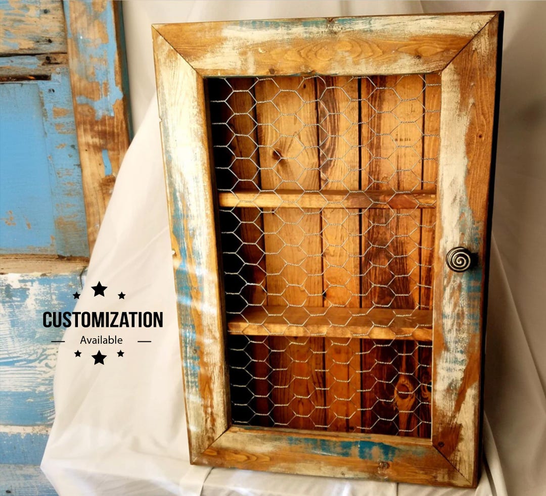 Handcrafted Rustic Wood Farmhouse Cabinet – Vintage-style Storage for ...
